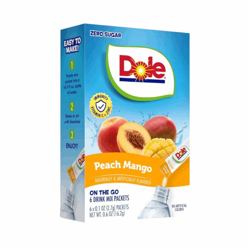 Dole Zero Sugar Drink Packets - Peach Mango, 6 Pack - Sweet & Sprouted ...